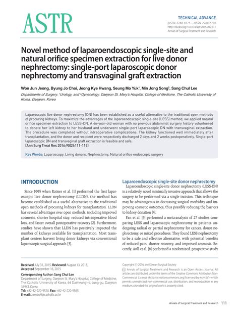Pdf Novel Method Of Laparoendoscopic Single Site And Natural Orifice