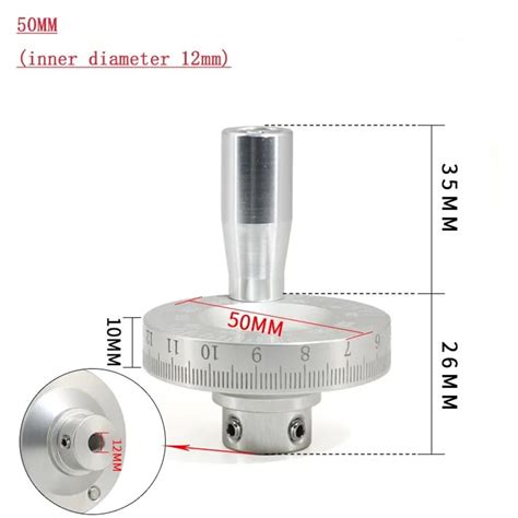 Aluminum Alloy Lathe Hand Wheel Slide Handwheel Scale Hand Wheel