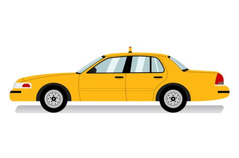 Taxi Car Illustration Yellow Taxi Cab Graphic By Terrabismail