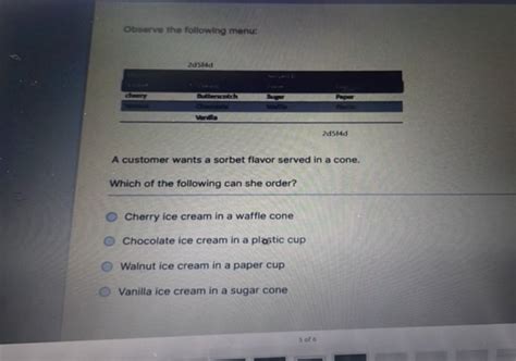 Observe The Following Menu A Customer Wants A StudyX