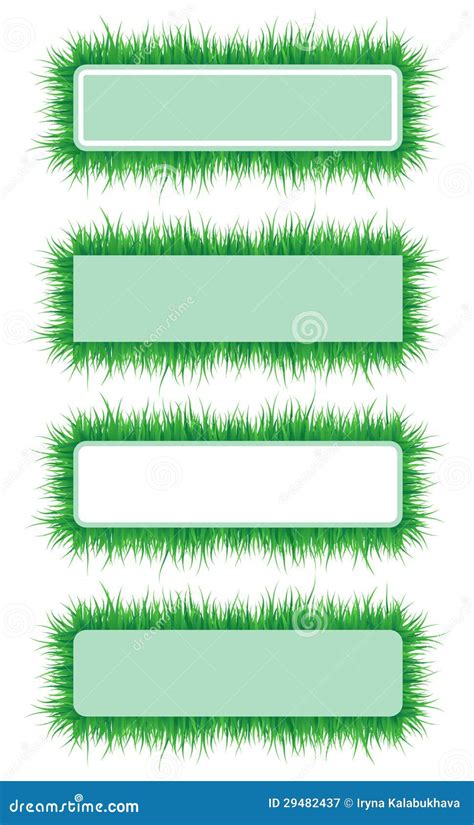 Frame Of The Green Grass Stock Vector Illustration Of T 29482437