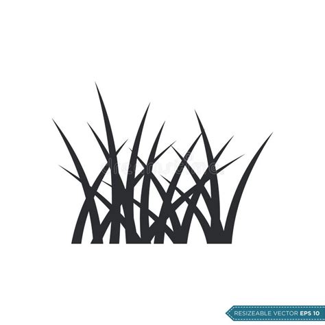 Naturally Grass Icon Vector Template Illustration Design Stock Vector