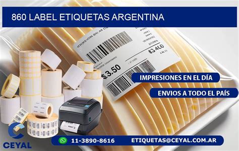 860 Label Etiquetas Argentina Zebra Etiquetadora