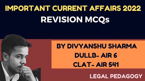 Current Affairs 2022 Mcqs Clat Dullb Cuet Ailet Mhcet Cuet