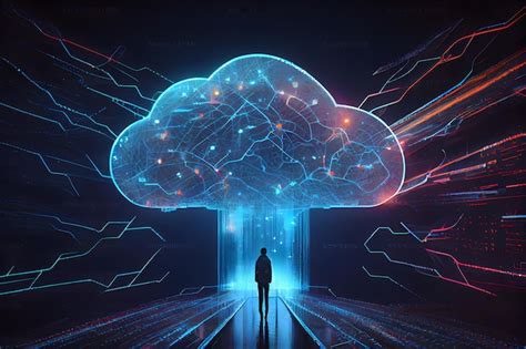 Premium Ai Image Cyber Security Ai Mind Network Management Modern Data Center Cloud Networking