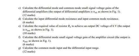 Solved An Analogue Amplifier Circuit Is Shown In Figure 1