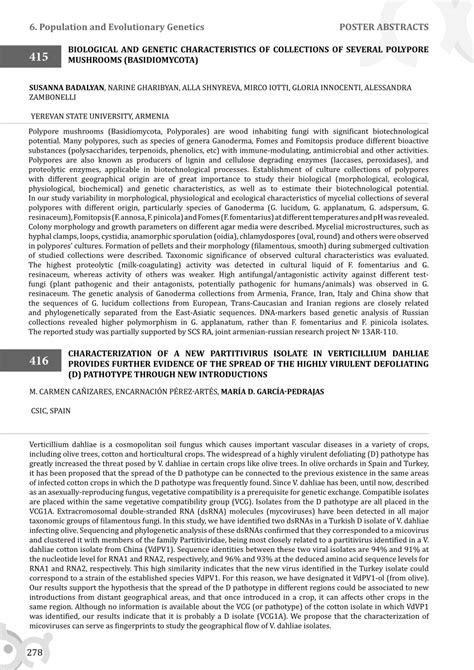 Pdf Biological And Genetic Characteristics Of Collections Of Several Polypore Mushrooms