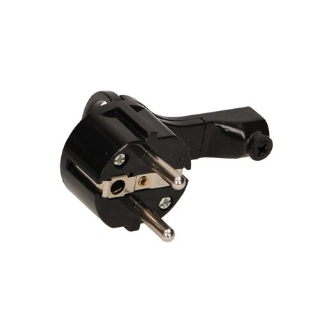 Flat Plug With Handle Black