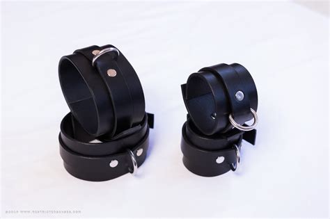 Heavy Duty Leather Bondage Ankle Cuffs Restricted Senses