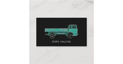 Moving Company Haulers Movers Transport Garbage Business Card Zazzle
