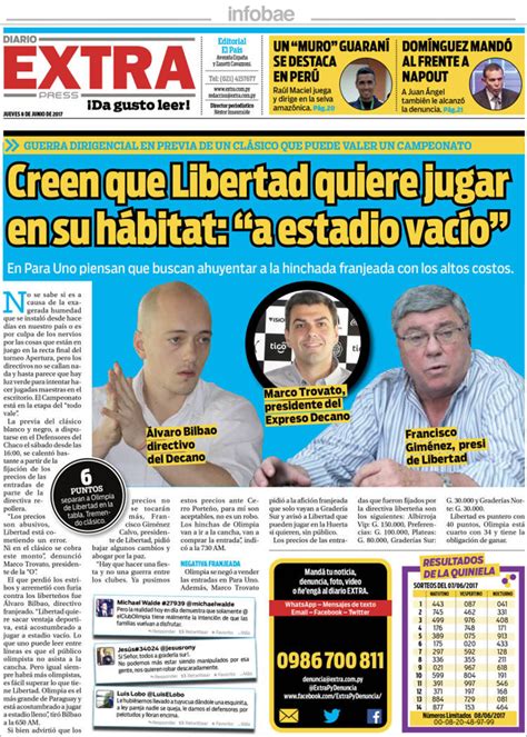 Extra Paraguay Jueves De Junio De Infobae