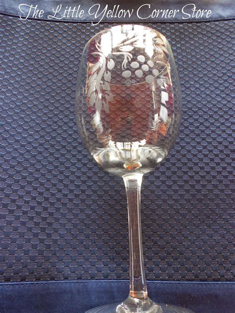 The Little Yellow Corner Store Etching Glassware