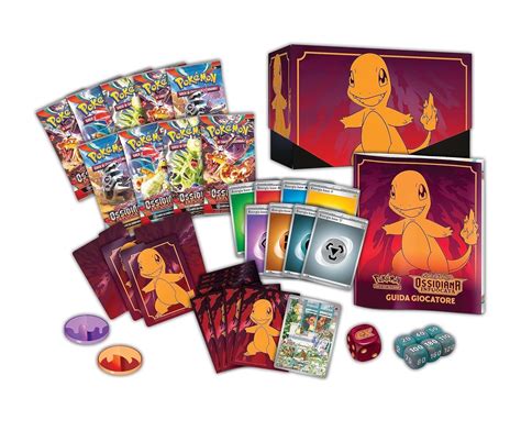 Pokémon Scarlatto And Violetto Ossidiana Infuocata Set Allenatore Fuor