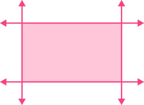 perpendicular sides of a rectangle