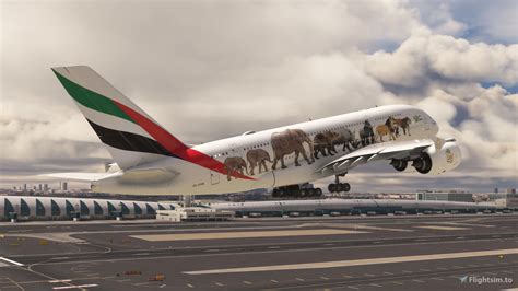 Emirates United For Wildlife A6 Eom 4k Flybywire A380 Für