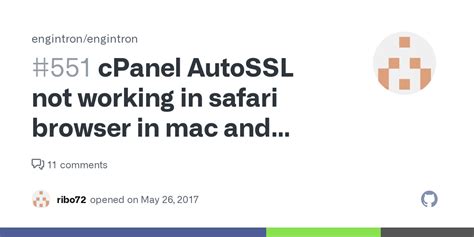Cpanel Autossl Not Working In Safari Browser In Mac And Iphone With