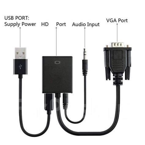 Кабель-Переходник VGA «папа» - HDMI «мама» с аудиовыходом 1080P ...
