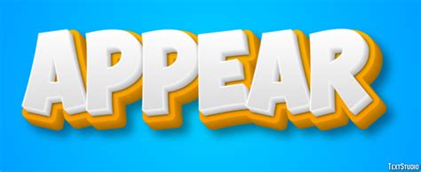 appear text effect and logo design word