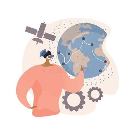 Interactive Learning Experience Abstract Concept Vector Illustration