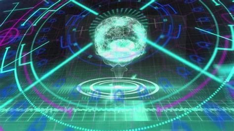 Animation Of Glowing Human Brain And Sco Stock Video Pond