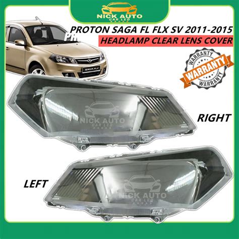 Proton Saga FL FLX SV 2011 2015 Headlamp Clear Lens Cover 1pc