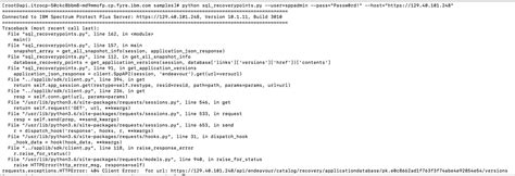 Sqlrecoverypointssql Fails · Issue 11 · Ibmsppclient · Github