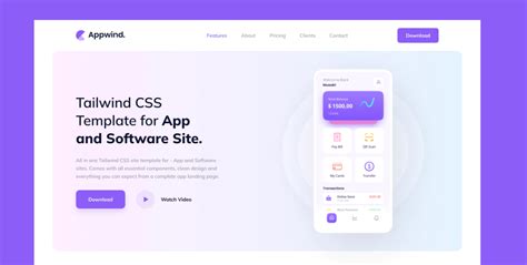 Mobile App Landing Page Template Tailkits