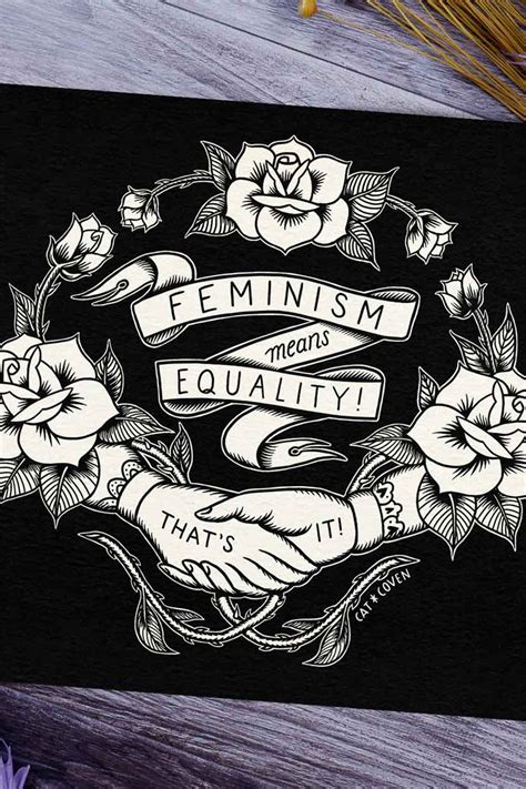 Sale Feminism Means Equality Fine Art Print Shopperboard