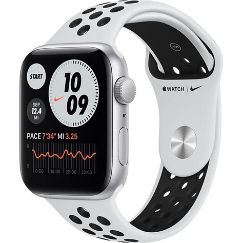 Apple Watch Nike SE 44mm Silver Aluminum Case with Pure Platinum/Black ...