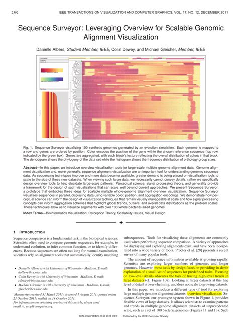 PDF Sequence Surveyor Leveraging Overview For Scalable Genomic
