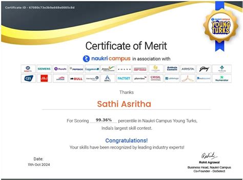 Asritha Reddy Sathi On Linkedin Youngturks Learning Naukricampus Skillcontest Driventosucceed