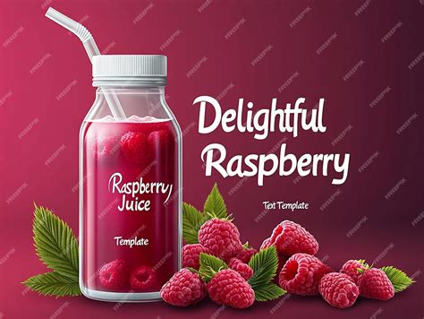 Fun Raspberry Juice Text Template Premium Ai Generated Image