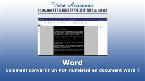 Tutoriel Vid O Pour Apprendre Convertir Un Fichier Pdf En Un Document
