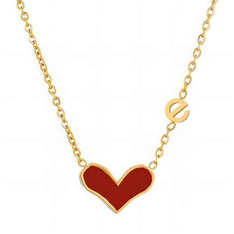 Heart Necklace 18k Gold Plated Steel Sku 88005 0 Wholesale Supplier