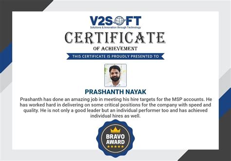 I Am Grateful To V2soft For Presenting Me With The Bravo Award I Am