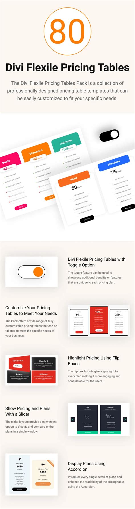 Pricing Table Layouts For Divi Divi Extended