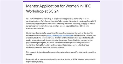Women In High Performance Computing Whpc On Linkedin Mentor