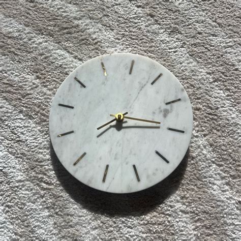 Williams Sonoma Wall Decor Anthropology Marble Clock Poshmark