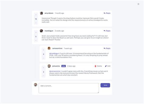Frontend Mentor Interactive Comments Section Coding Challenge Solution
