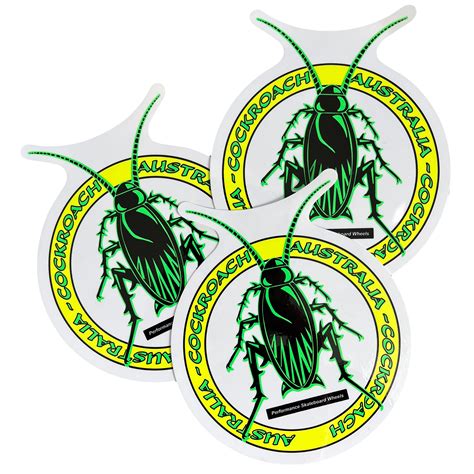 Logo Sticker Large Green Cockroach Wheels