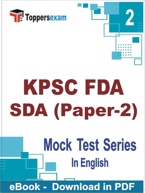 Kpsc Fda Sda Sample Paper Pdf Download Toppersexam