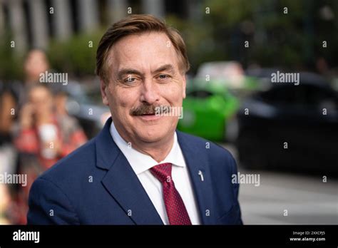 Mike Lindell Aka The Mypillow Guy Outside The Israeli Consulate In