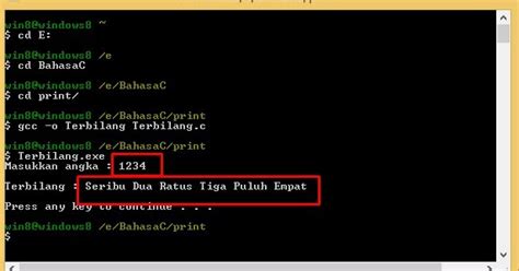 Program Merubah Angka Menjadi Huruf Terbilang Menggunakan Bahasa C Gammafis Blog