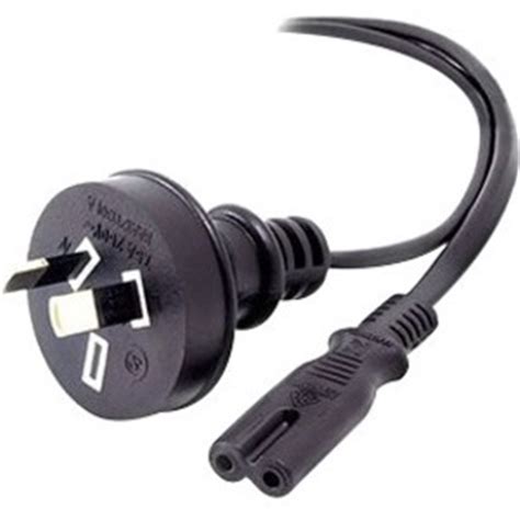 MF AUS2PC7 01 ALOGIC 1m Aus 2 Pin Mains Plug To IEC C7 M