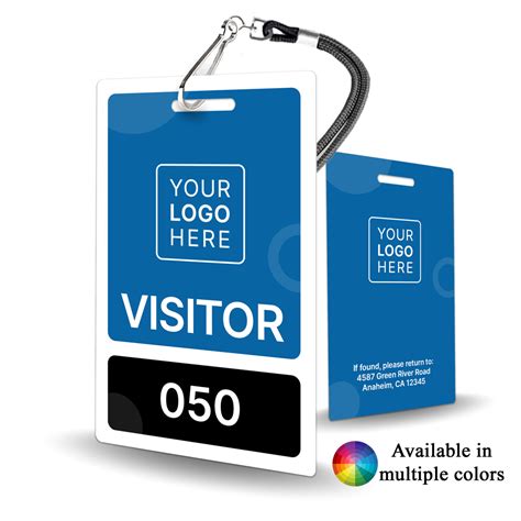 Corporate Visitor Badge Customizable Event Entry Pass Badgesmith