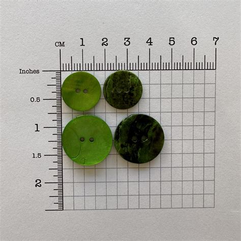 Green Mop Button 1 And 2 Haberdashery The Stitchery Lewes