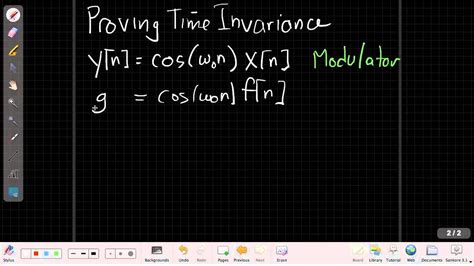 Proving Time Invariance Youtube