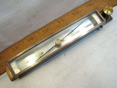 Vintage Buff Brass Trough Compass Surveying Mining Engineering Tool Dip Needle 3924630443
