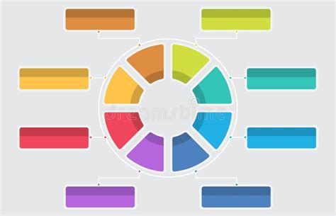Infographic Template 8 Circle Modern Diagram Topic Presentation Infographic Vector Stock
