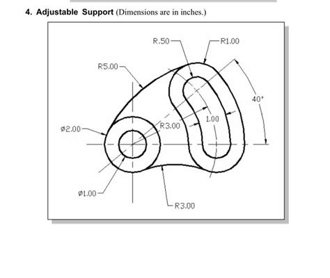 Solved Please Draw This Adjustable Support In Autocad File Chegg Com